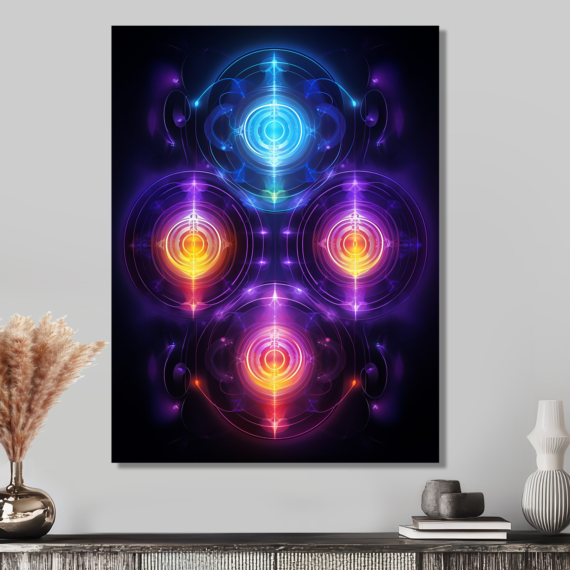 Wrought Studio™ Chakra Fifth Movement Meditation - Geometric Wall Art ...