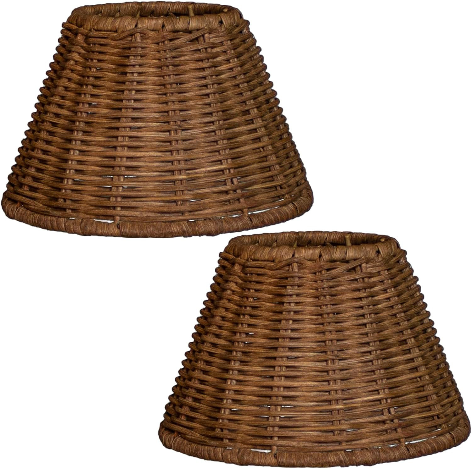 Dakota Fields Handcrafted Rattan Woven Mini Lamp Shades Set Of 2, Small ...