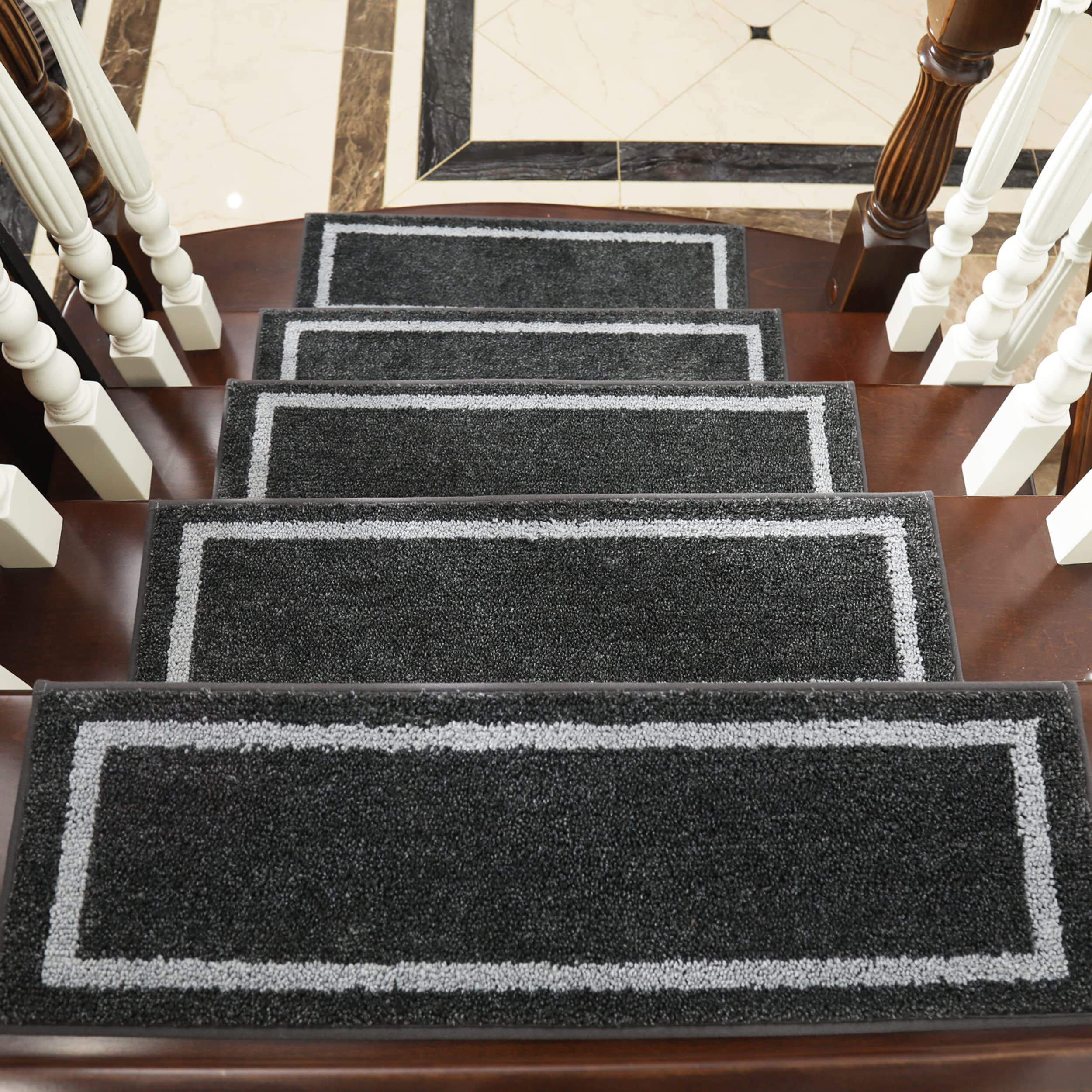 Latitude Run® Soft Stair Treads Non-Slip Carpet Mat 28Inx9in Indoor ...