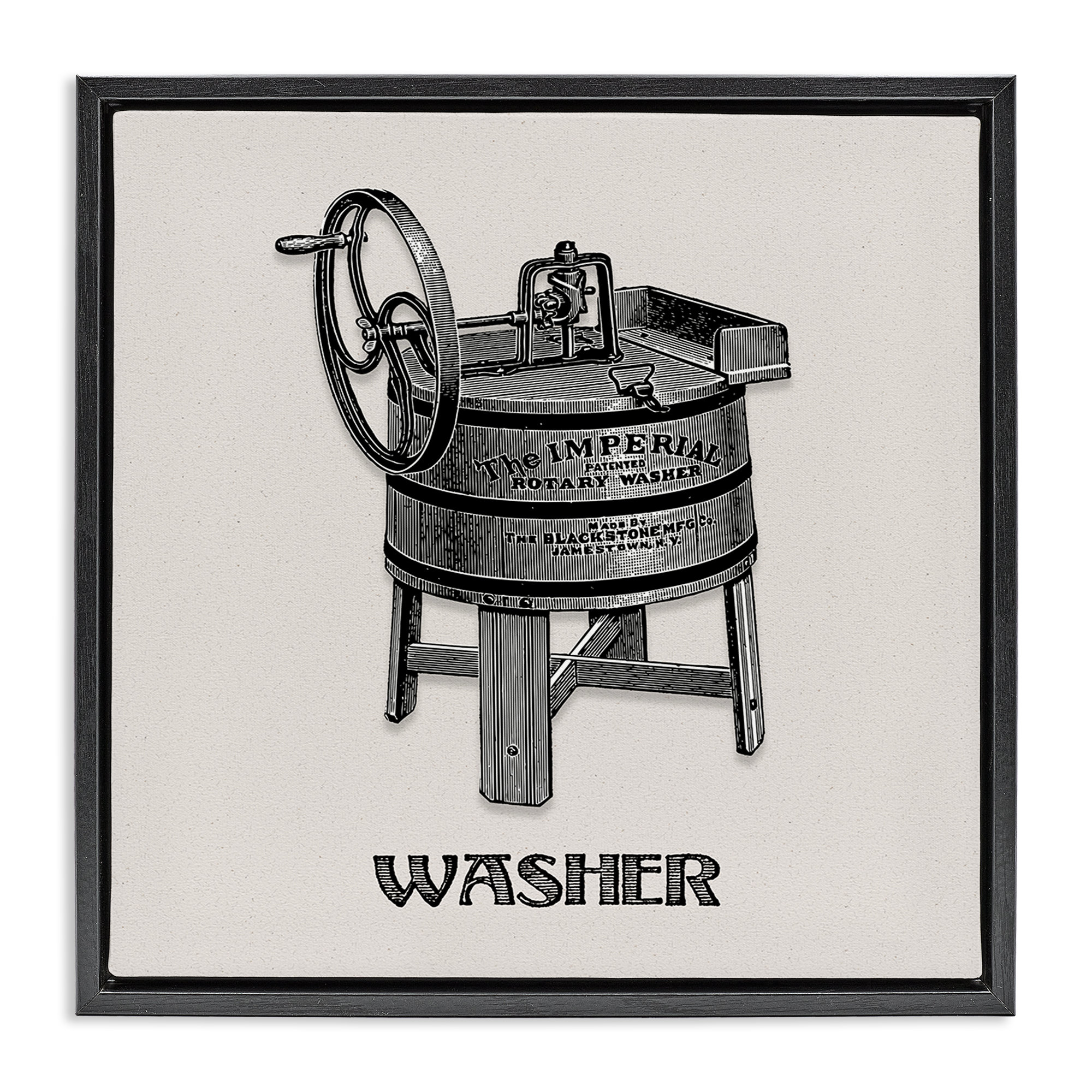 Latitude Run® Antique Rotary Washer Floating Frame, design by Val ...