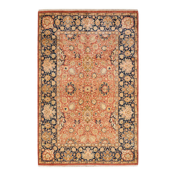 Isabelline One-of-a-Kind 6' 2" X 9' 5" 2000s Wool Area Rug in Orange ...