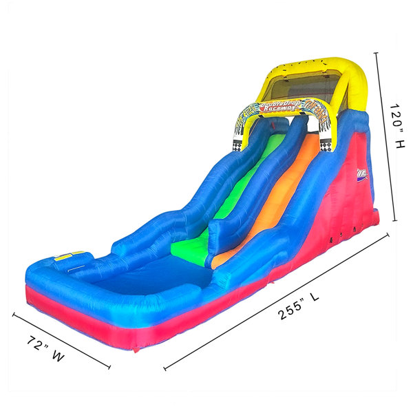 Banzai Double Drop Raceway 2 Lane Inflatable Outdoor Water Slide ...