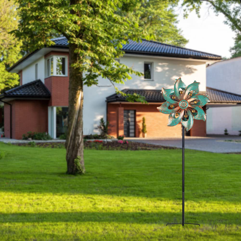 House of Hampton® Garden Decor Wind Spinners, Small Waterproof Metal ...