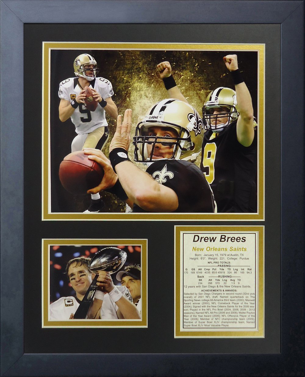 Legends Never Die Drew Brees Framed Memorabilia | Wayfair