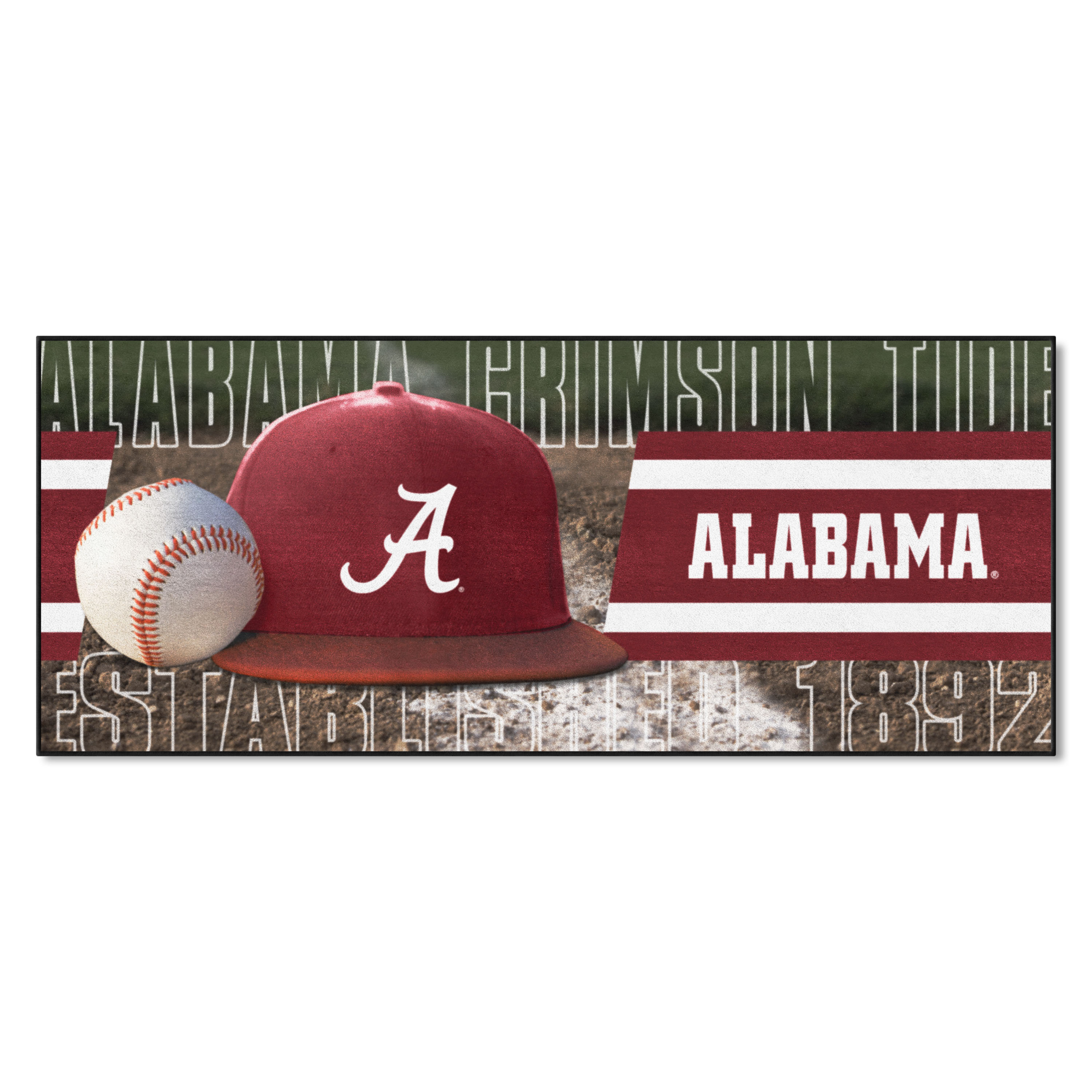 FANMATS Alabama_Alabama Crimson Tide Baseball Runner Rug - 30In. X 72In ...