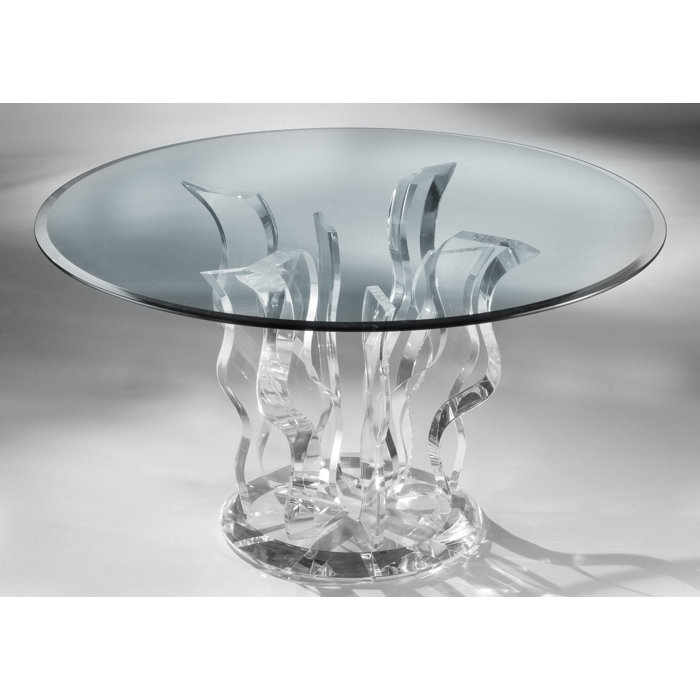 Muniz Round Glass Dining Table | Wayfair