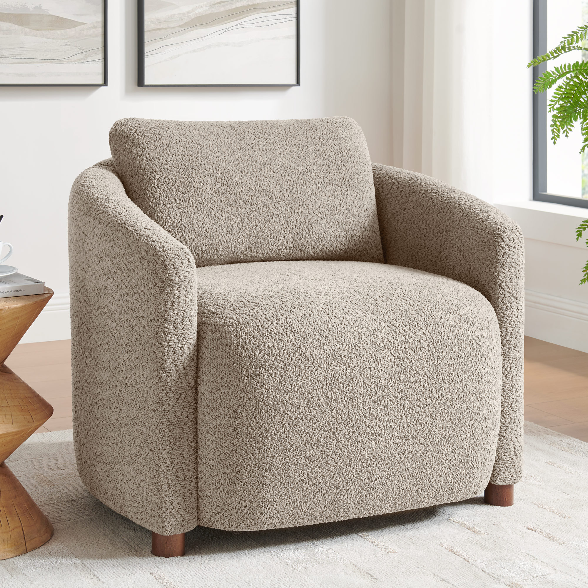 Latitude Run® 34.1'' Upholstered Accent Chair With Removable Back ...