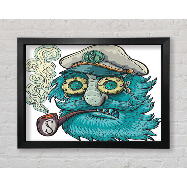 Happy Larry The Smoking Sailor Framed Print | Wayfair.co.uk