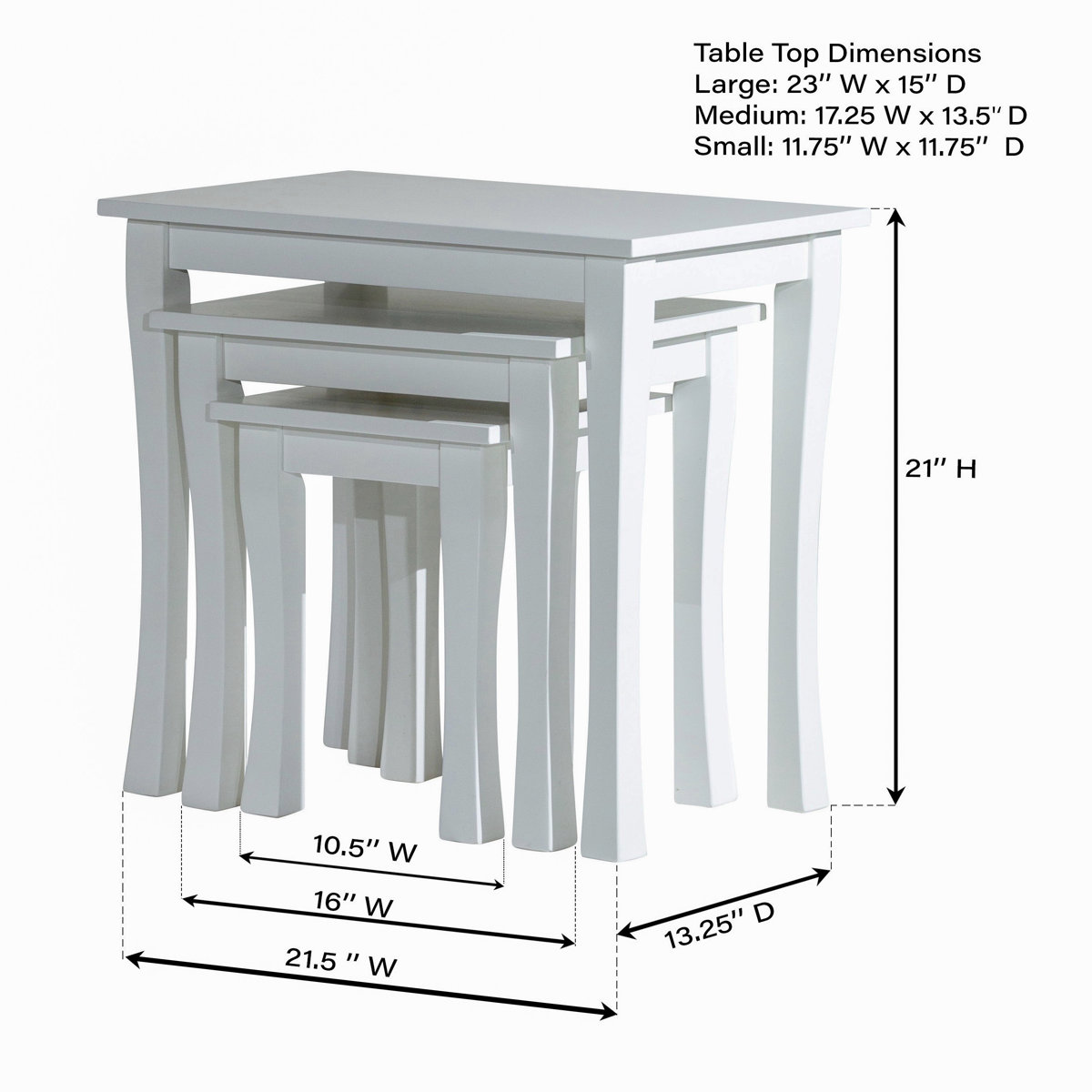 Alcott Hill® Dustin 3 Piece Nesting Tables & Reviews | Wayfair