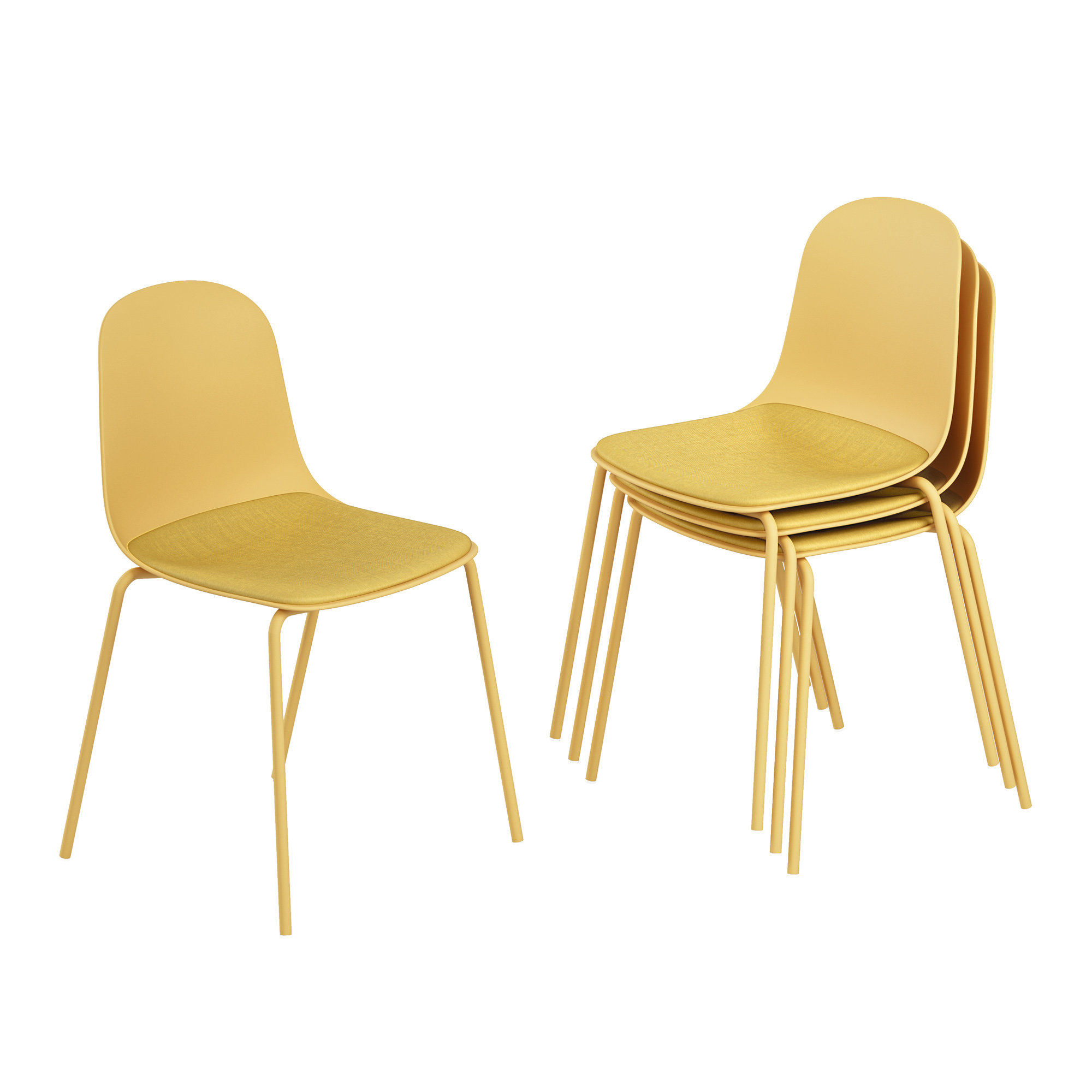 George Oliver Serena Stackable Dining Chair With Cushion Set Of 4 ...