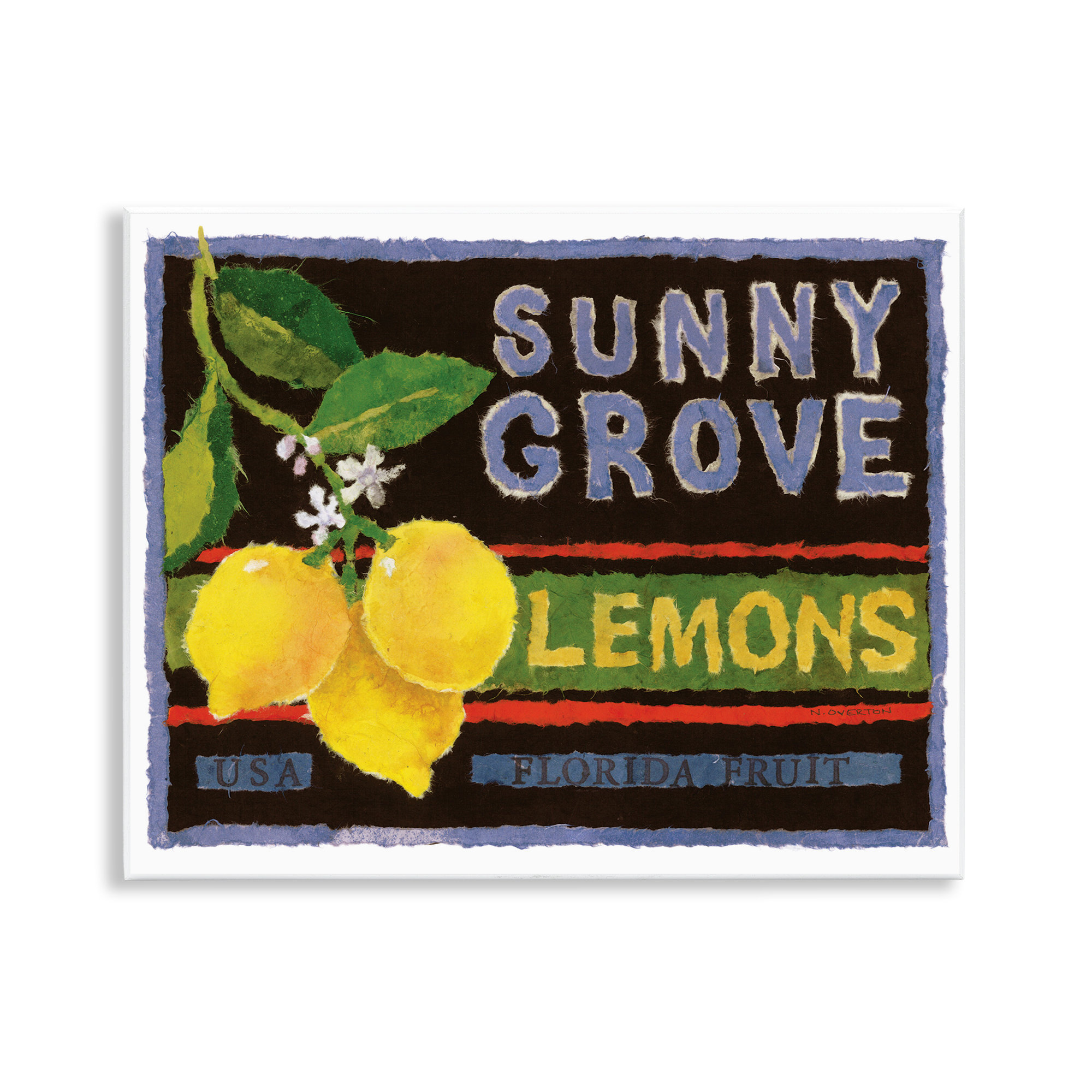 Stupell Industries Sunny Grove Lemons Wall Plaque Art by Nancy Overton ...