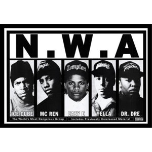 Buy Art For Less 'N.W.A. Lineup - Ice Cube - MC Ren - Eazy E - Yella ...