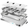 MegaChef 3-in-1 Buffet Server and Warming Tray with Triple 3.7 Quart ...
