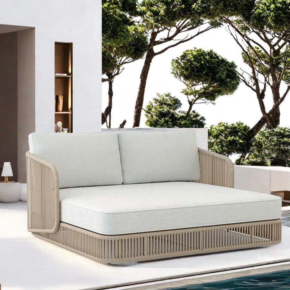 Elegant Home Furnishings.s Leisure braided rope patio daybed | Wayfair