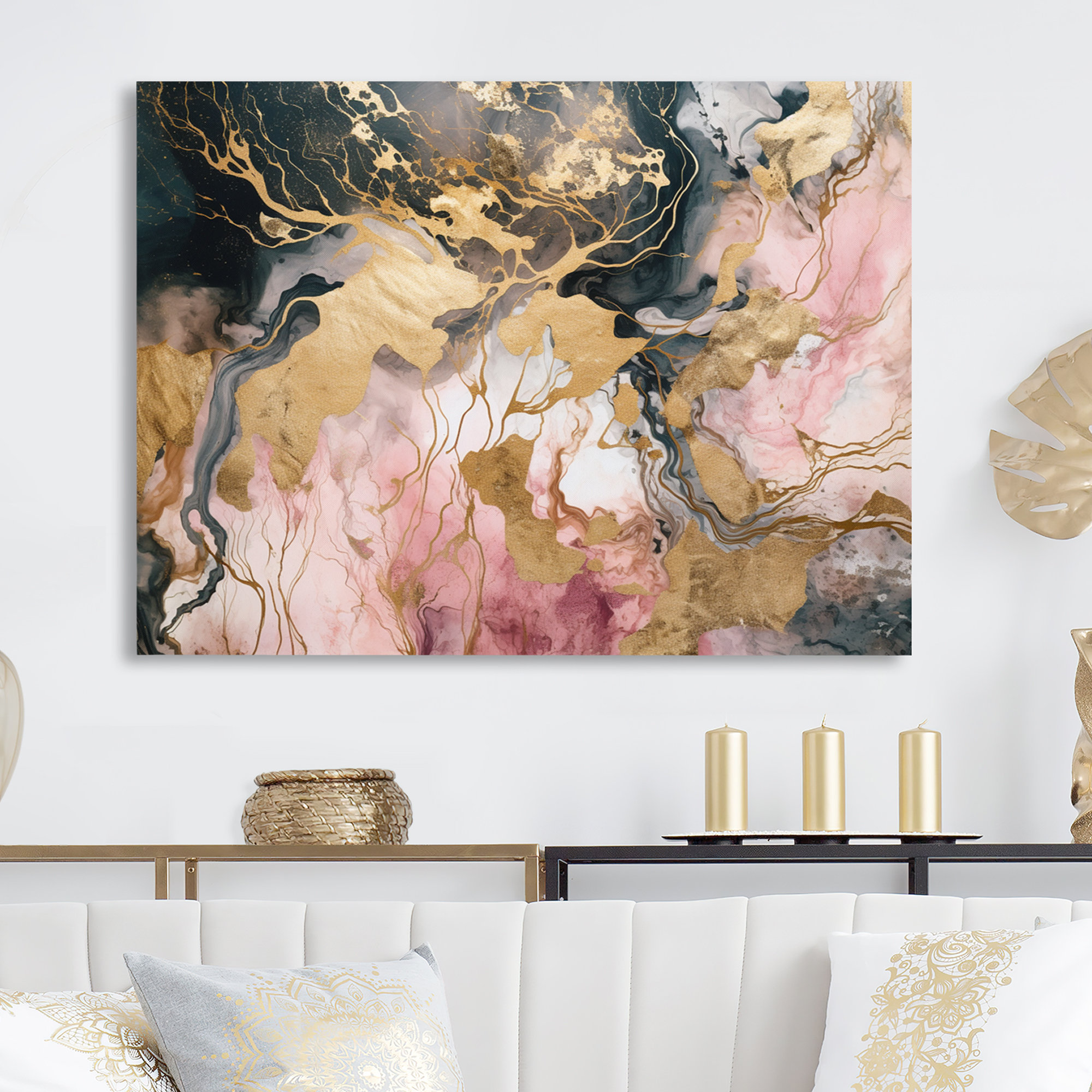 Ivy Bronx Exploring the Depths of Pink Geode II - Unframed Print on ...