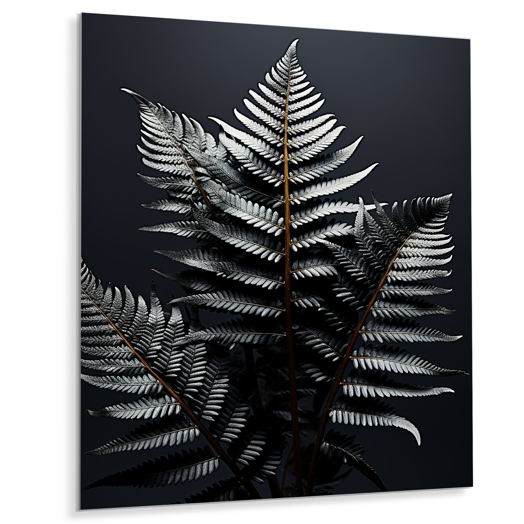 Gracie Oaks Ferns Bronze Harmony II - Floral & Botanical Metal Art ...