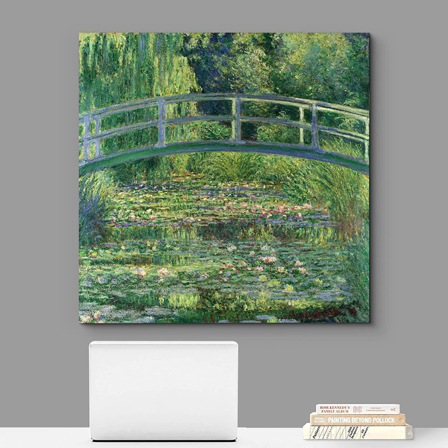 IDEA4WALL Famous Artwork The Water Lily Pond by Claude Monet - Wrapped ...