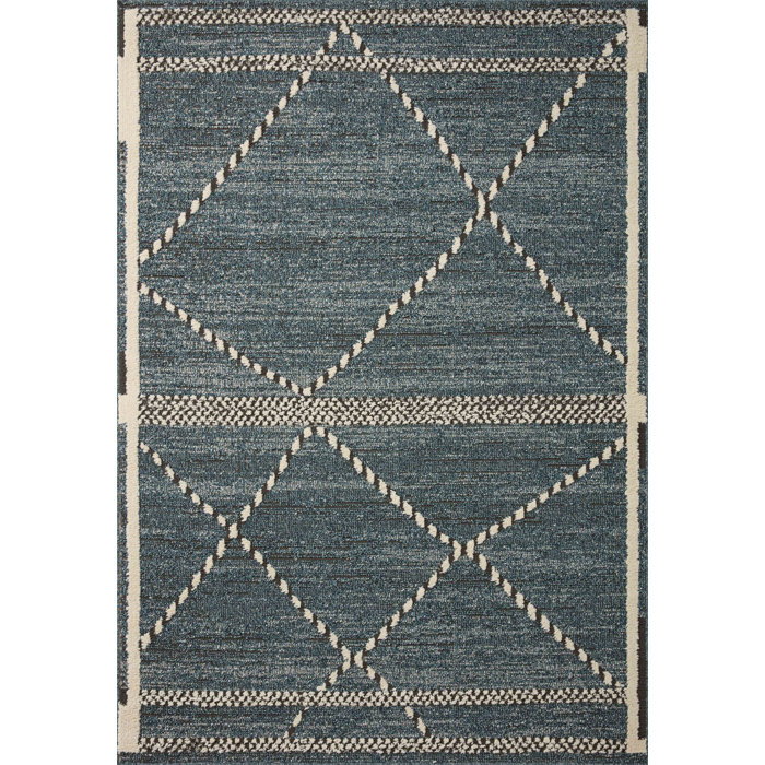 Foundry Select Hamidou Denim/Charcoal Rug | Wayfair