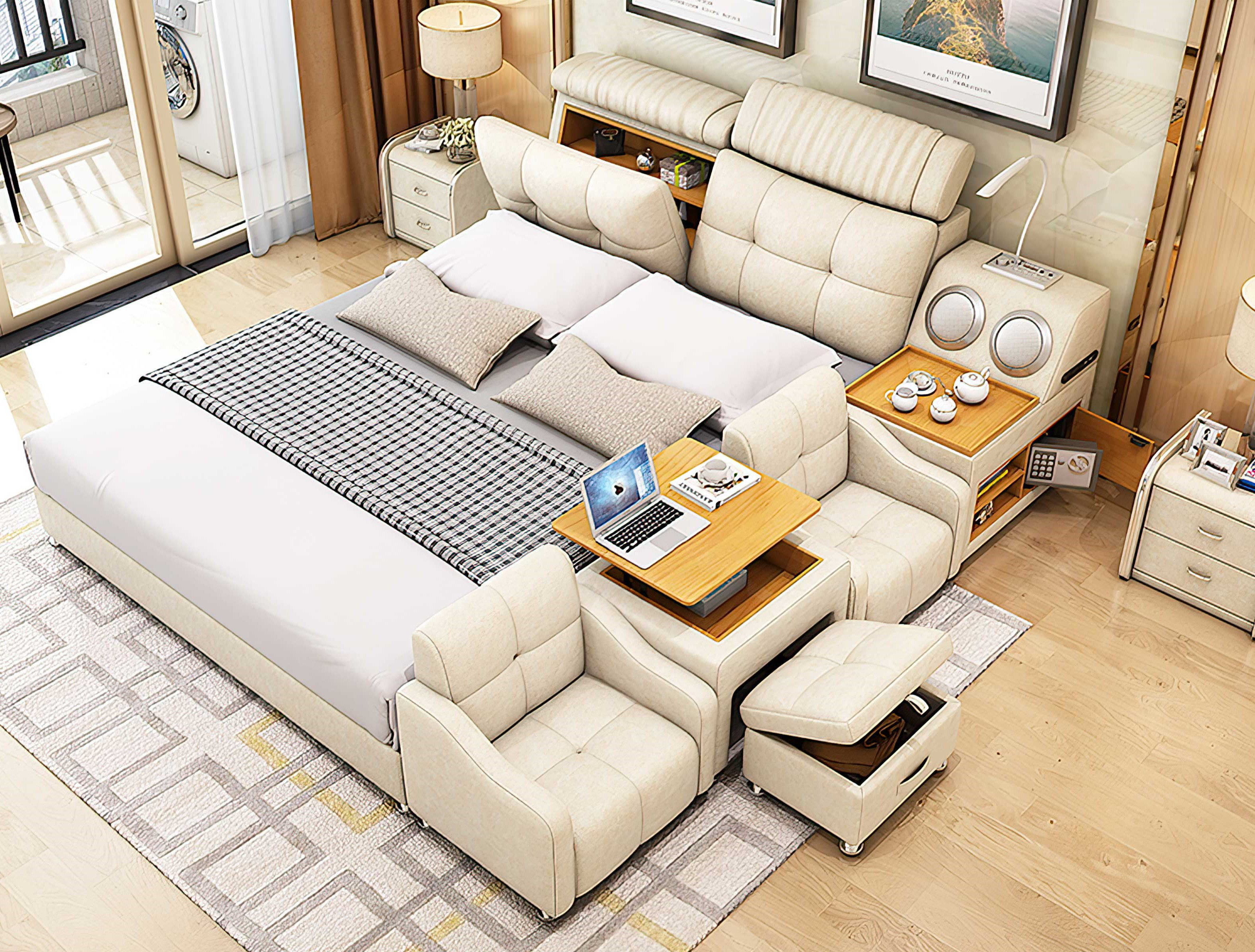 Wrought Studio Lonesha Modular Modern Multifunctional Smart Bed ...