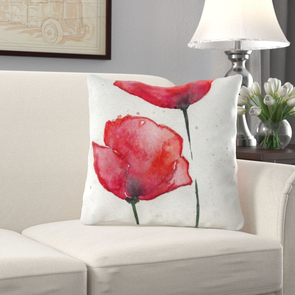 Rug Tycoon Poppy Poppy Throw Pillow & Reviews | Wayfair
