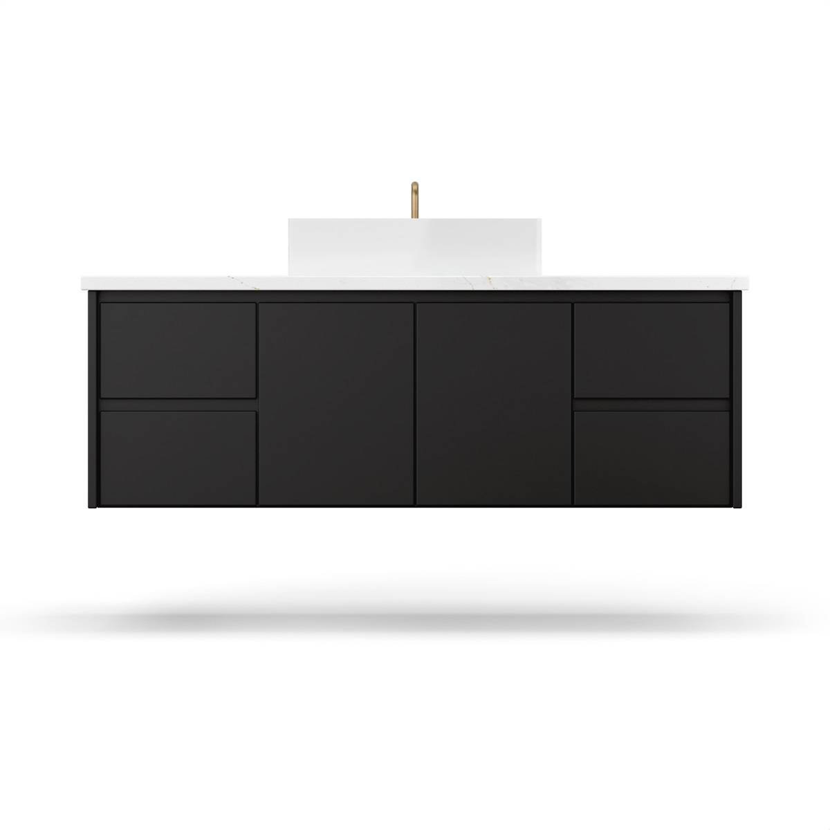 Vanderloc Gilded Single Extra Wide Bath Floating Vanity | Perigold