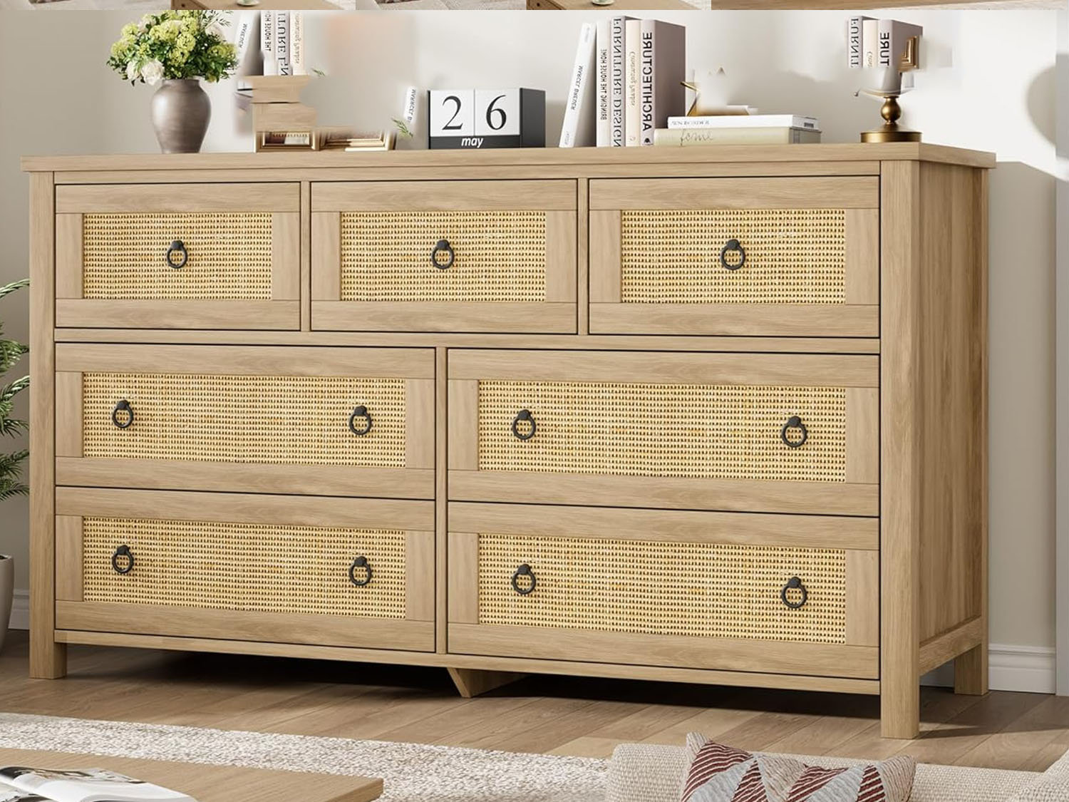 Breakwater Bay Boho Style Rattan Drawers Dresser - Wayfair Canada