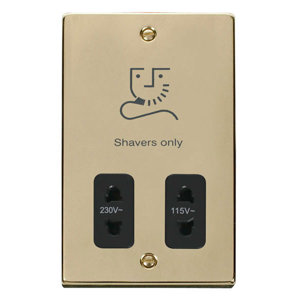 George Oliver Polished Brass Shaver Socket 115v/230v | Wayfair.co.uk