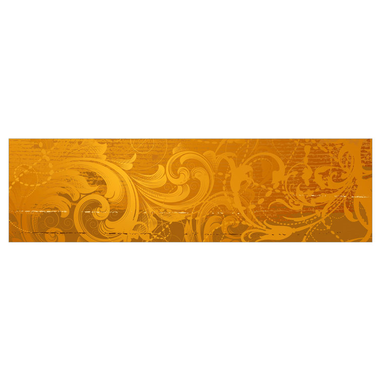 Rosalind Wheeler Alissa 40cm x 140cm PVC Tile in Gold | Wayfair.co.uk