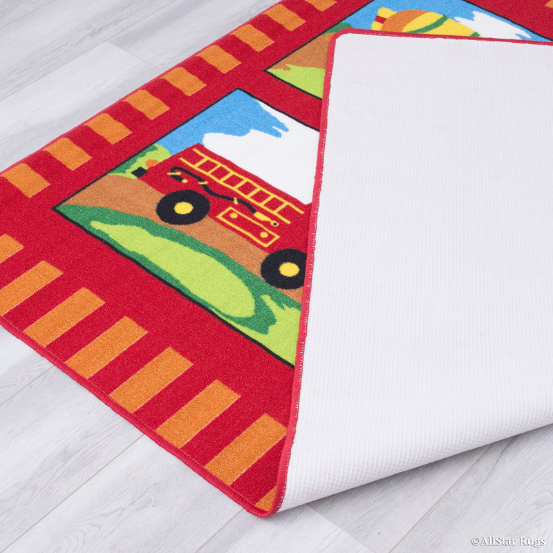Zoomie Kids Lenny Rectangle Geometric Hand Tufted Nylon Rug | Wayfair