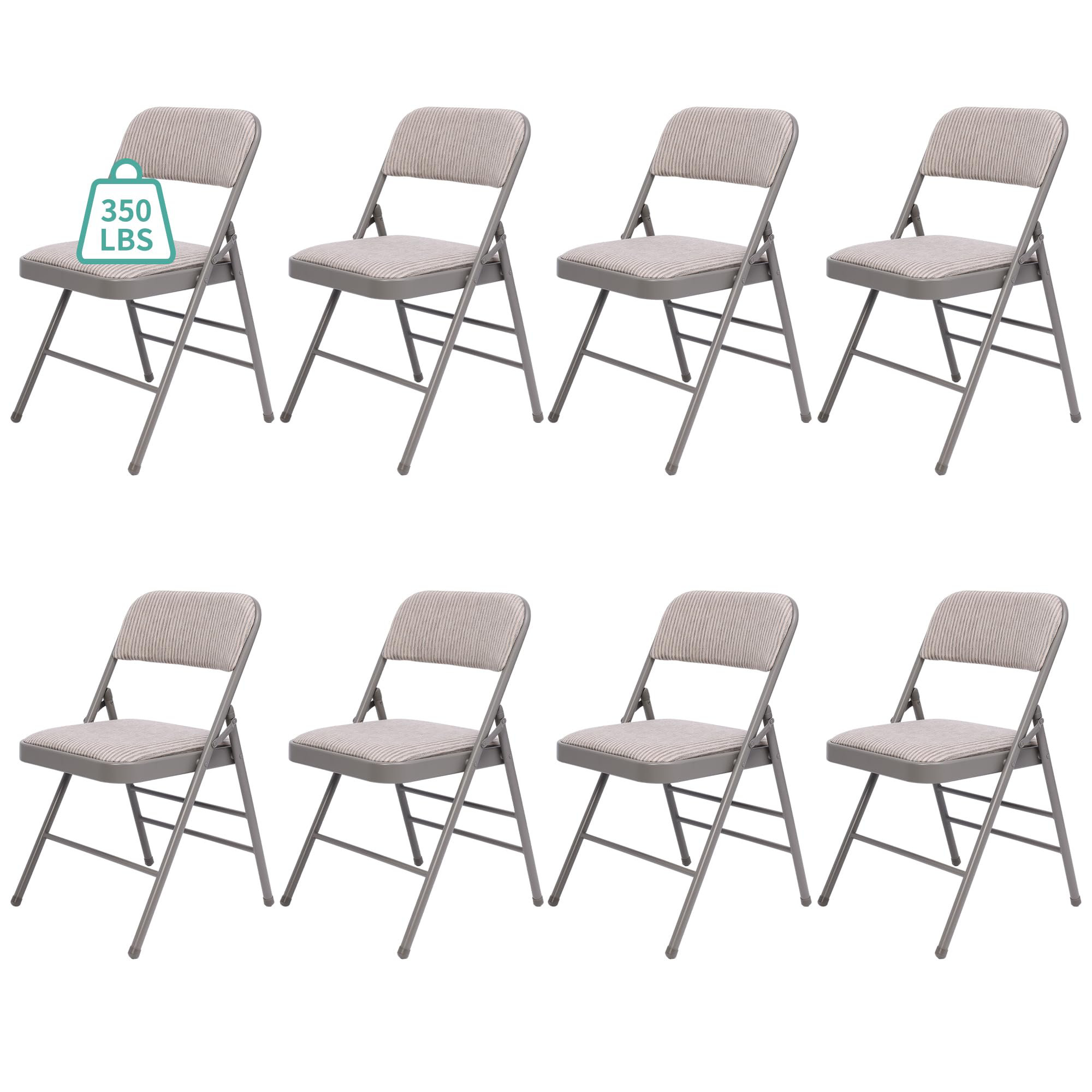 Inbox Zero Portable Stackable Folding Chairs with Padded Cushions for ...