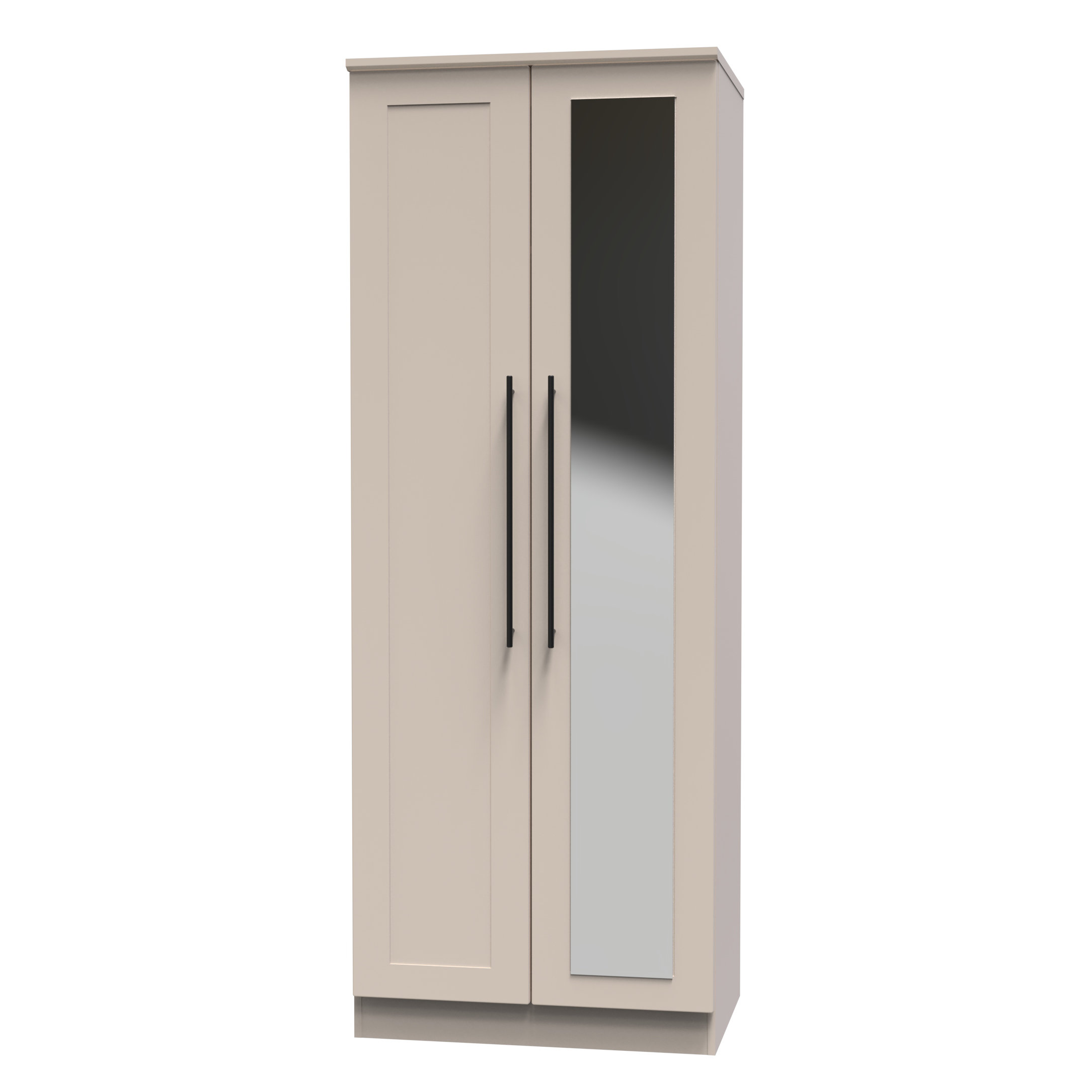 Brayden Studio Catlee Tall 2 Door Mirrored Robe in Kashmir Matt ...