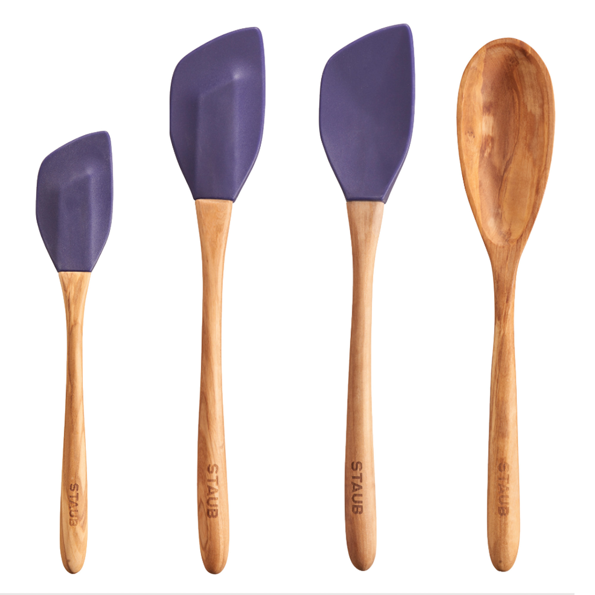 Staub Olivewood 4-pc Silicone Spatula Set & Reviews | Birch Lane
