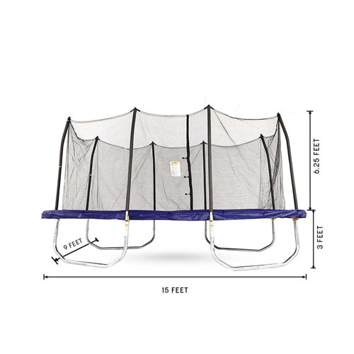 Skywalker Trampolines 15ft x 9ft Rectangle Trampoline with Enclosure ...
