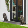 Bungalow Rose 27.75"H Oversized MGO Guardian Sitting Lion Garden Statue ...