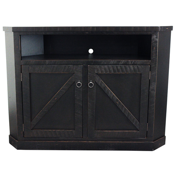 Rosalind Wheeler Bodiam Solid Wood Corner TV Stand for TVs up to 65 ...