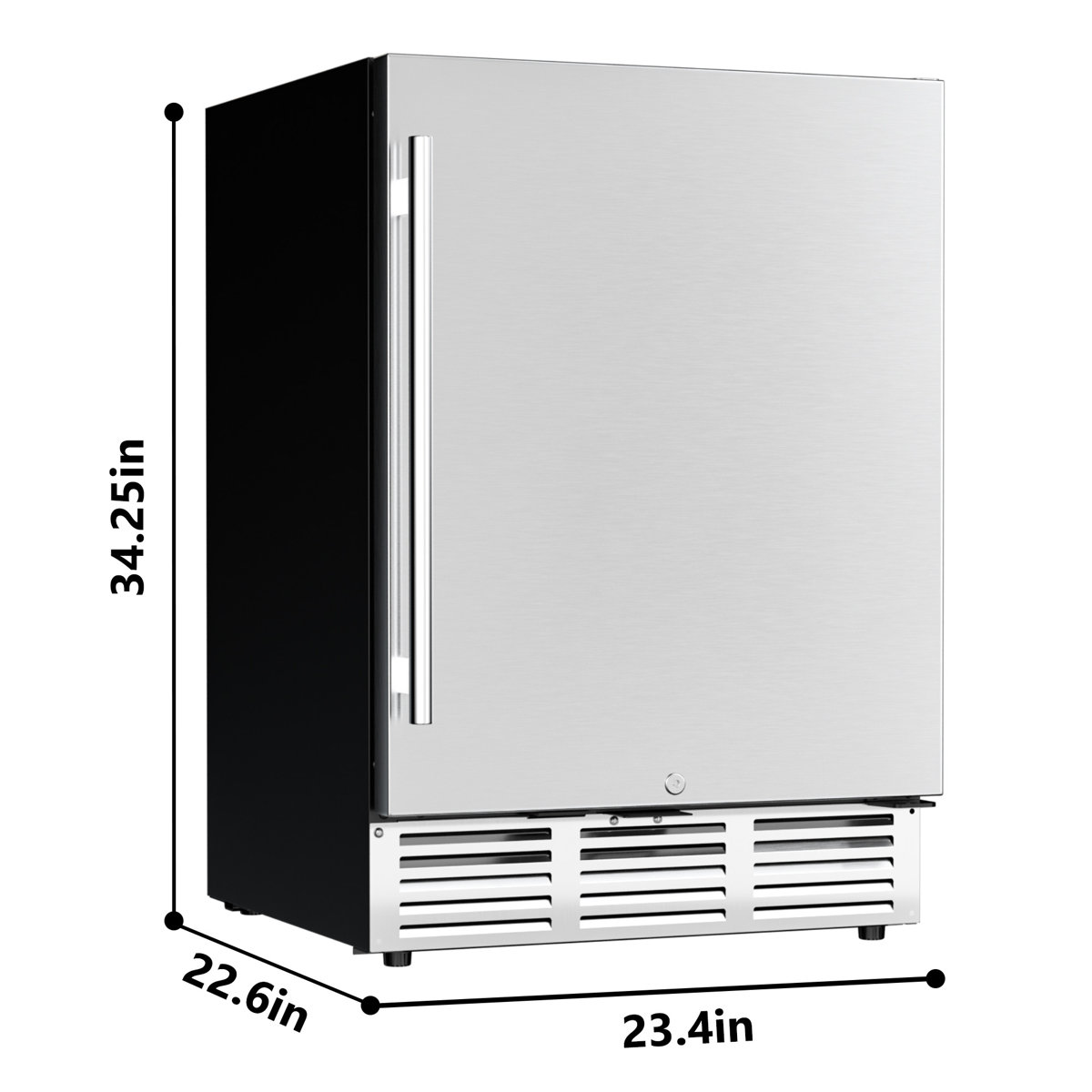 Simzlife 23.5'' W 180 Cans 5 Cu Ft Beverage Refrigerator - Freestanding ...