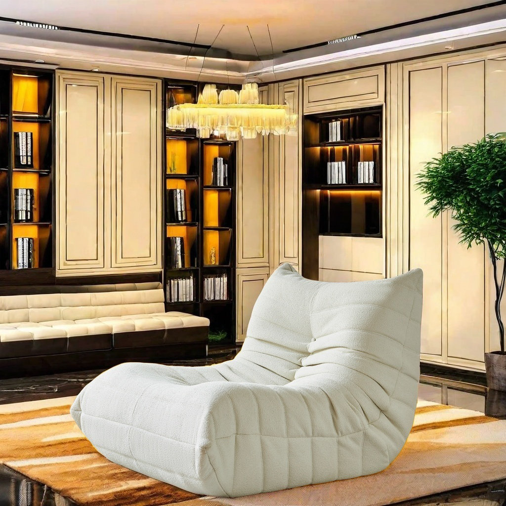 Trule Lazy Sofa Floor Lounge Chair Sofa, Ergonomic Design With Button ...