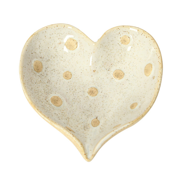 Red Barrel Studio® Stoneware Heart Shaped Dish With Dots - Wayfair Canada