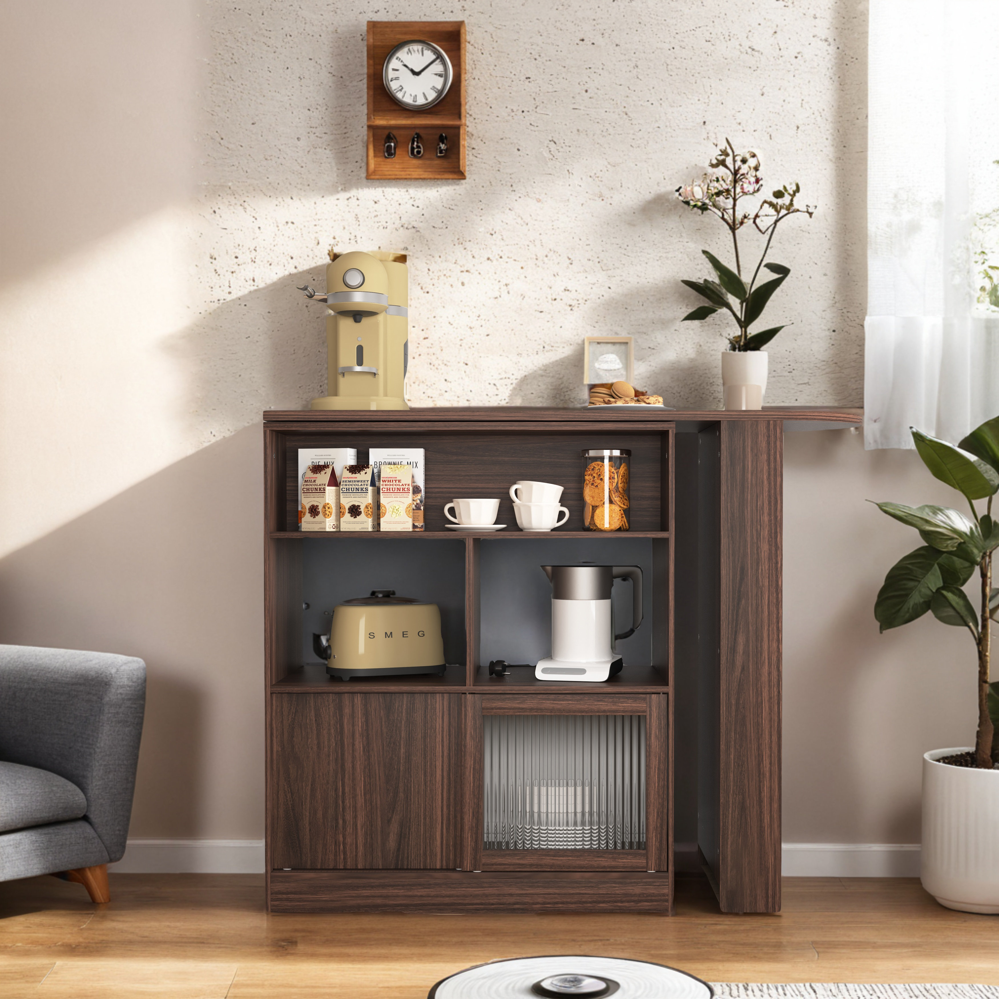 Latitude Run® Rotating and Extendable Bar Table | Wayfair