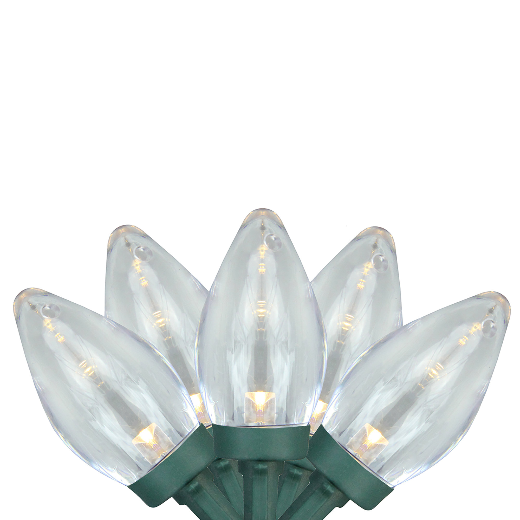 The Holiday Aisle® 50 Count Warm White LED C7 Christmas Lights - 20.5Ft ...