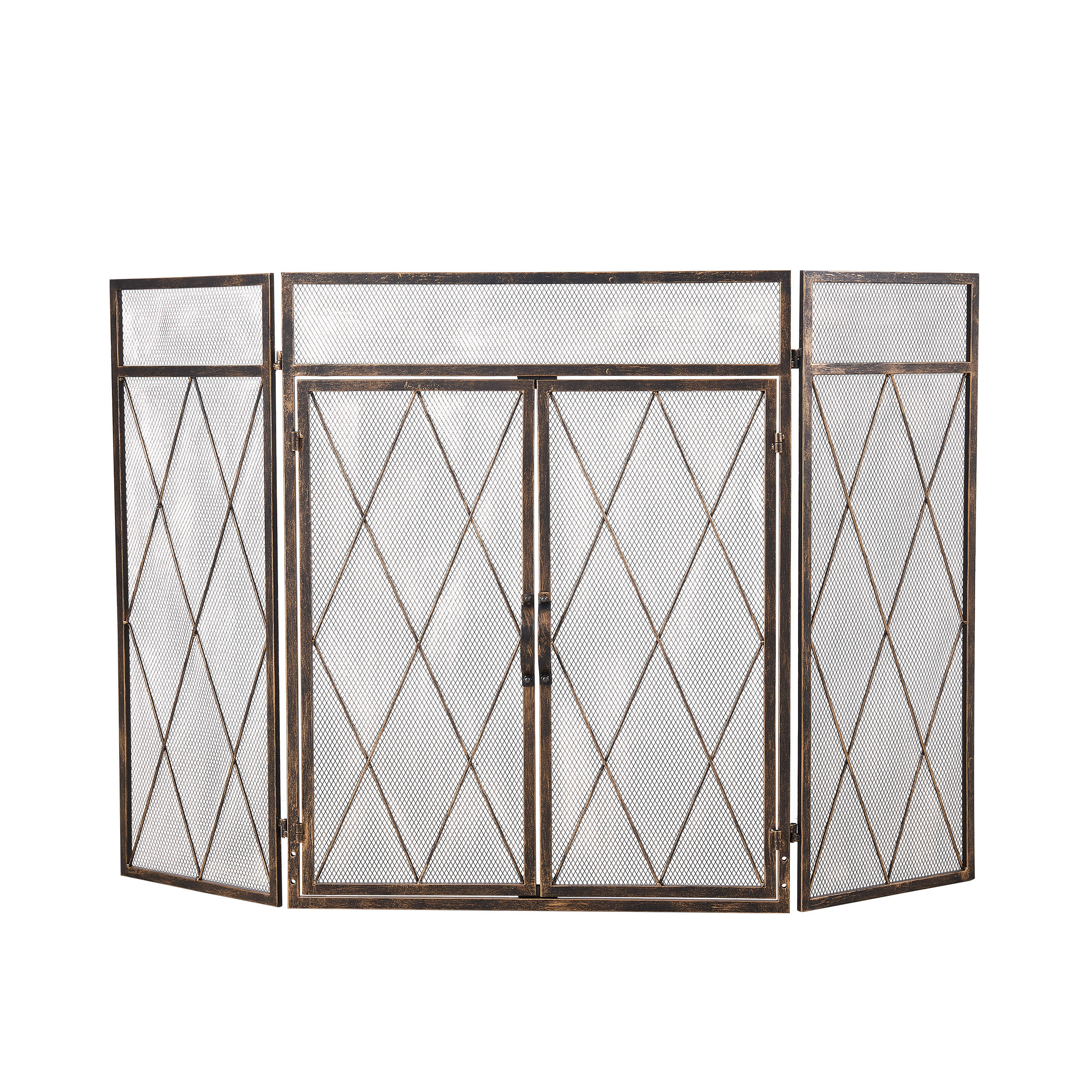 Williston Forge 3 Panel Iron Fireplace Screen | Wayfair.ie