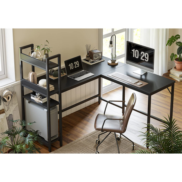 Williston Forge Andrades L-Shaped Metal Base Computer Desk | Wayfair.co.uk