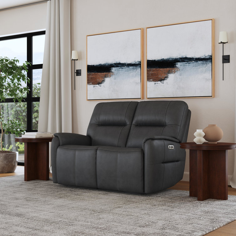 Flexsteel Wallker 59'' Leather Reclining Loveseat | Wayfair