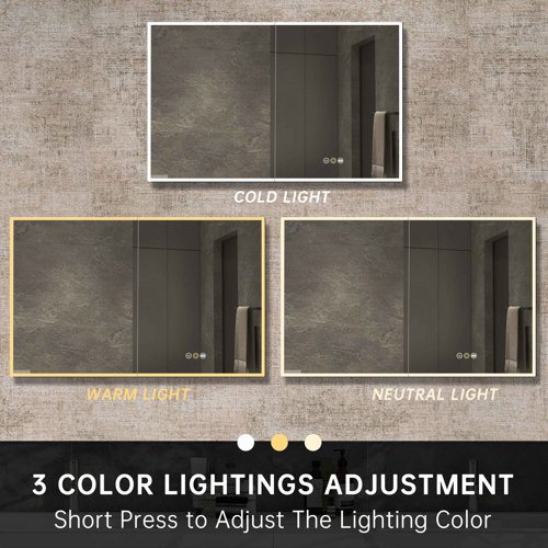 Latitude Run® Jalice Surface Mount Framless Medicine Cabinet with 3 ...