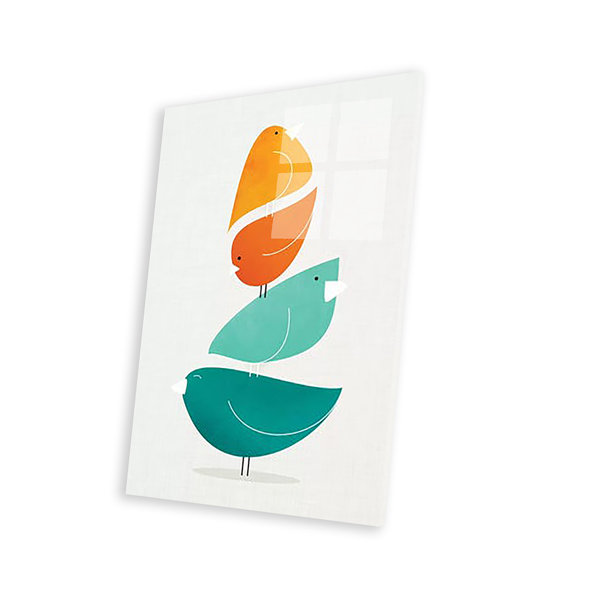 Red Barrel Studio® Bird Stack II Print On Acrylic Glass - Wayfair Canada