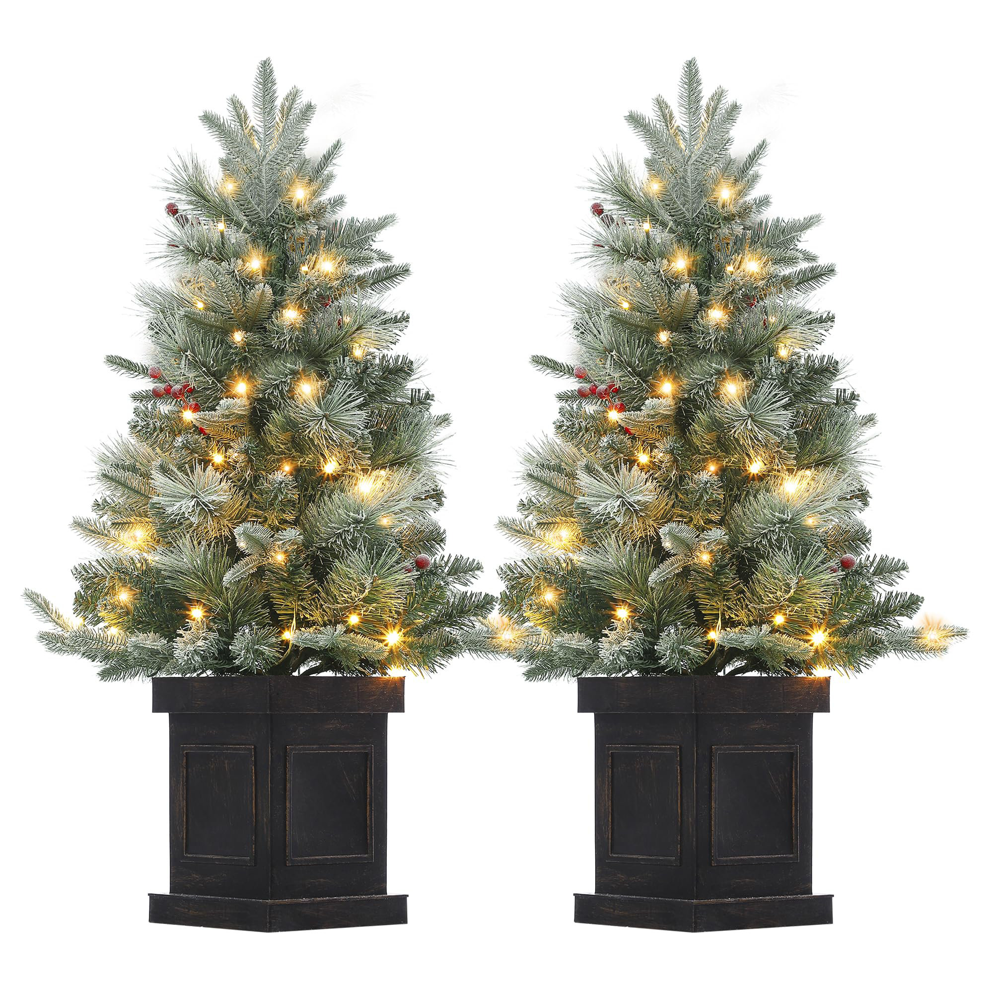 The Holiday Aisle® 3 FT Christmas Tree,Pre-Lit Christmas Tree with 78 ...