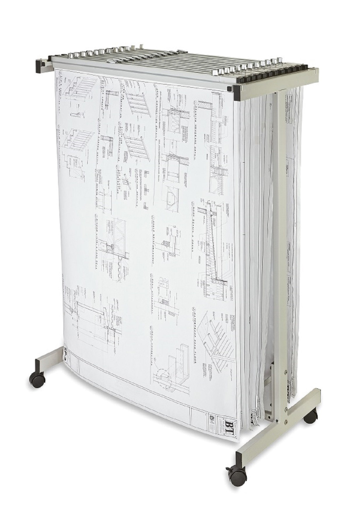 AdirOffice Expandable Blueprint Storage Cabinet Mobile Plan Center ...