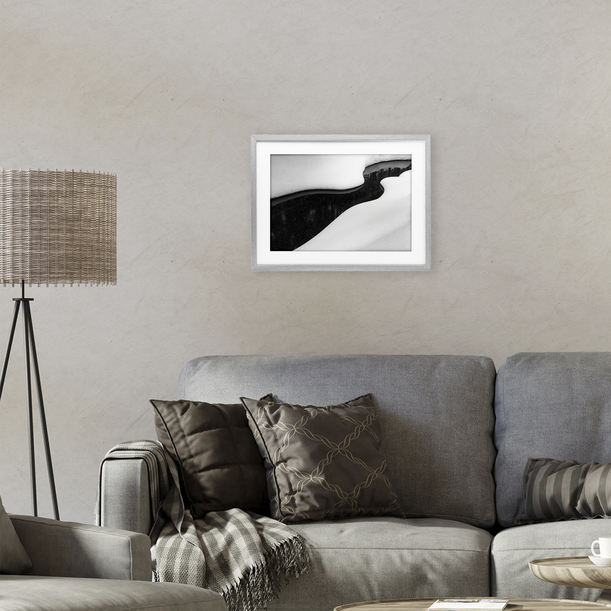 Ebern Designs Yin & Yang Stream Framed Print Under Glass, design by ...