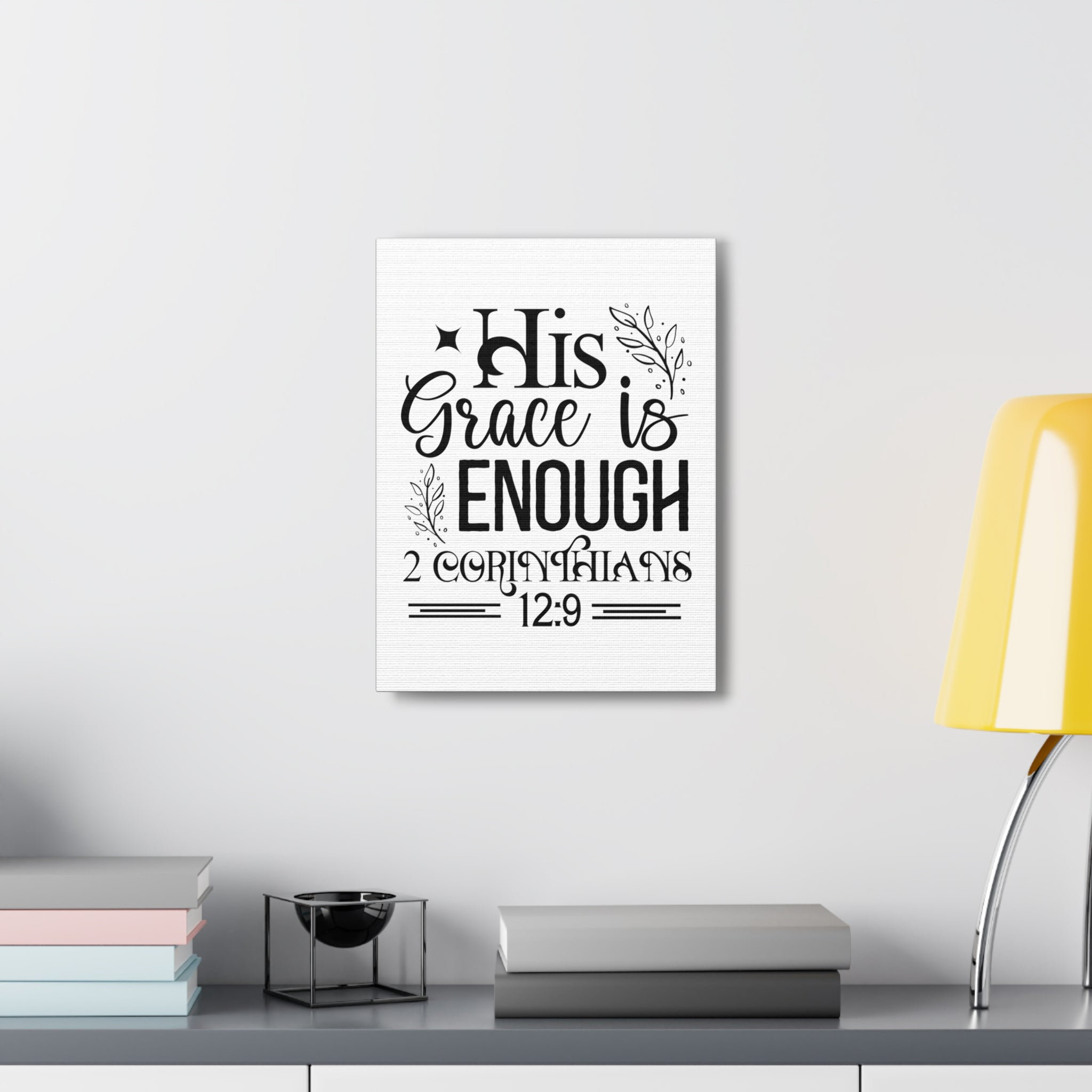 Trinx 2 Corinthians 12:9 His Grace is Enough Bible Verse Canvas ...