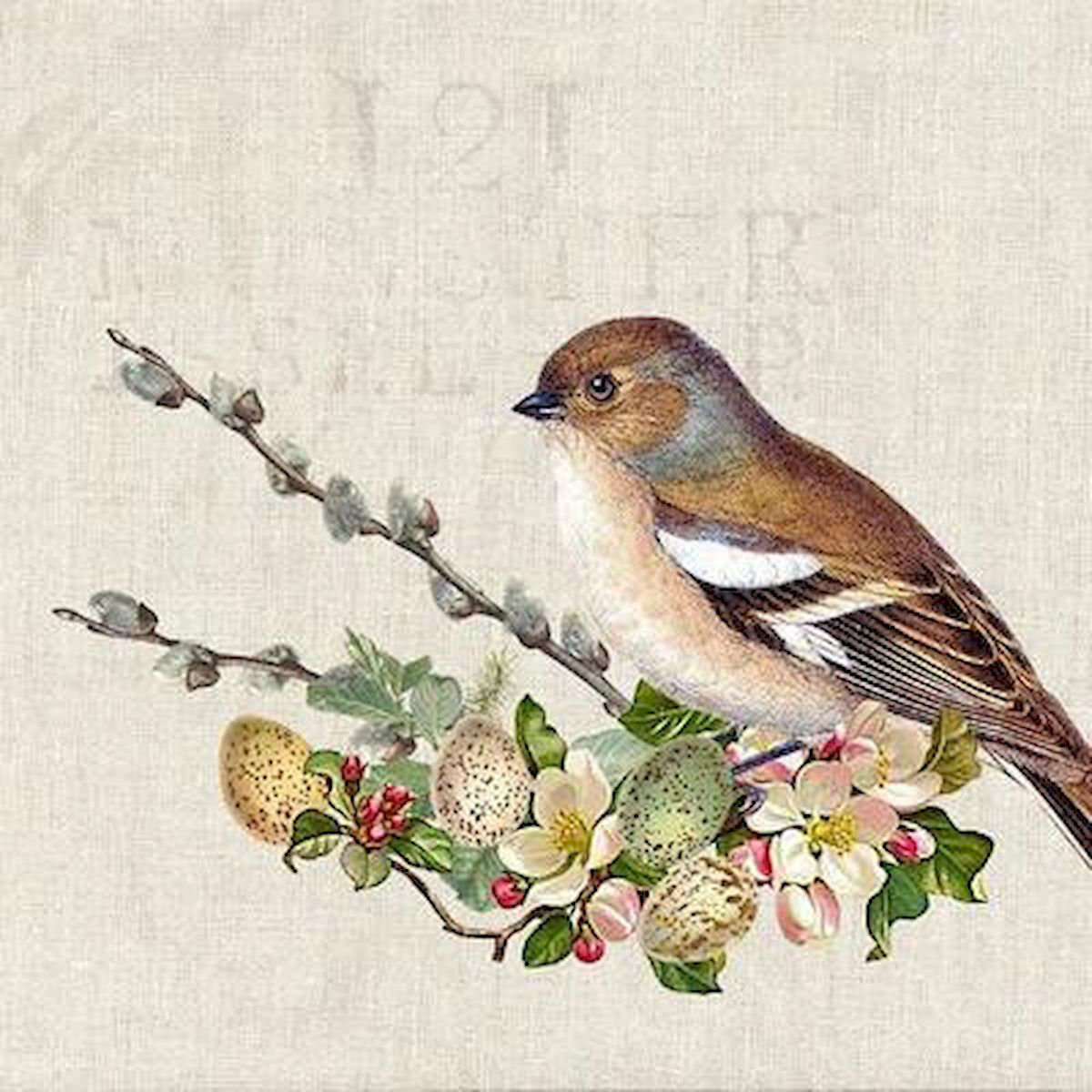 MDR Trading Inc. Bird on Floral Branch Napkins for 20 Guests | Wayfair